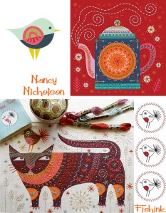 Nancy Nicholson Embroidering nature