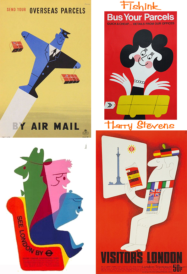 Harry Stevens Mid Century Designer, Poster Artist and Illustrator