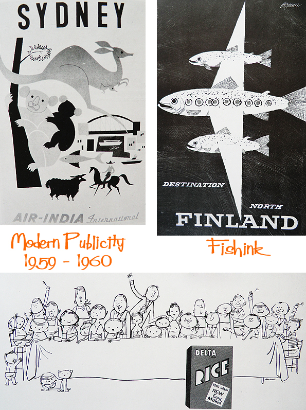 Modern Publicity 1959 – 60. Illustrated Mid century Art, Advertising ...