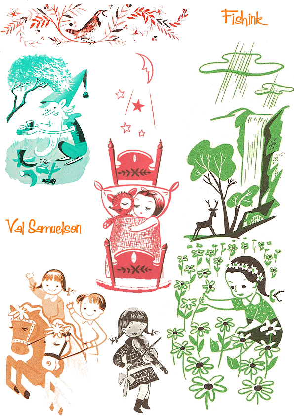 Val Samuelson Mid Century Cartoonist, Illustrator, Painter