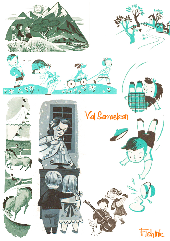 Val Samuelson Mid Century Cartoonist, Illustrator, Painter