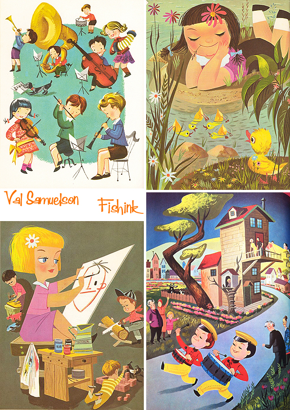 Val Samuelson Mid Century Cartoonist, Illustrator, Painter